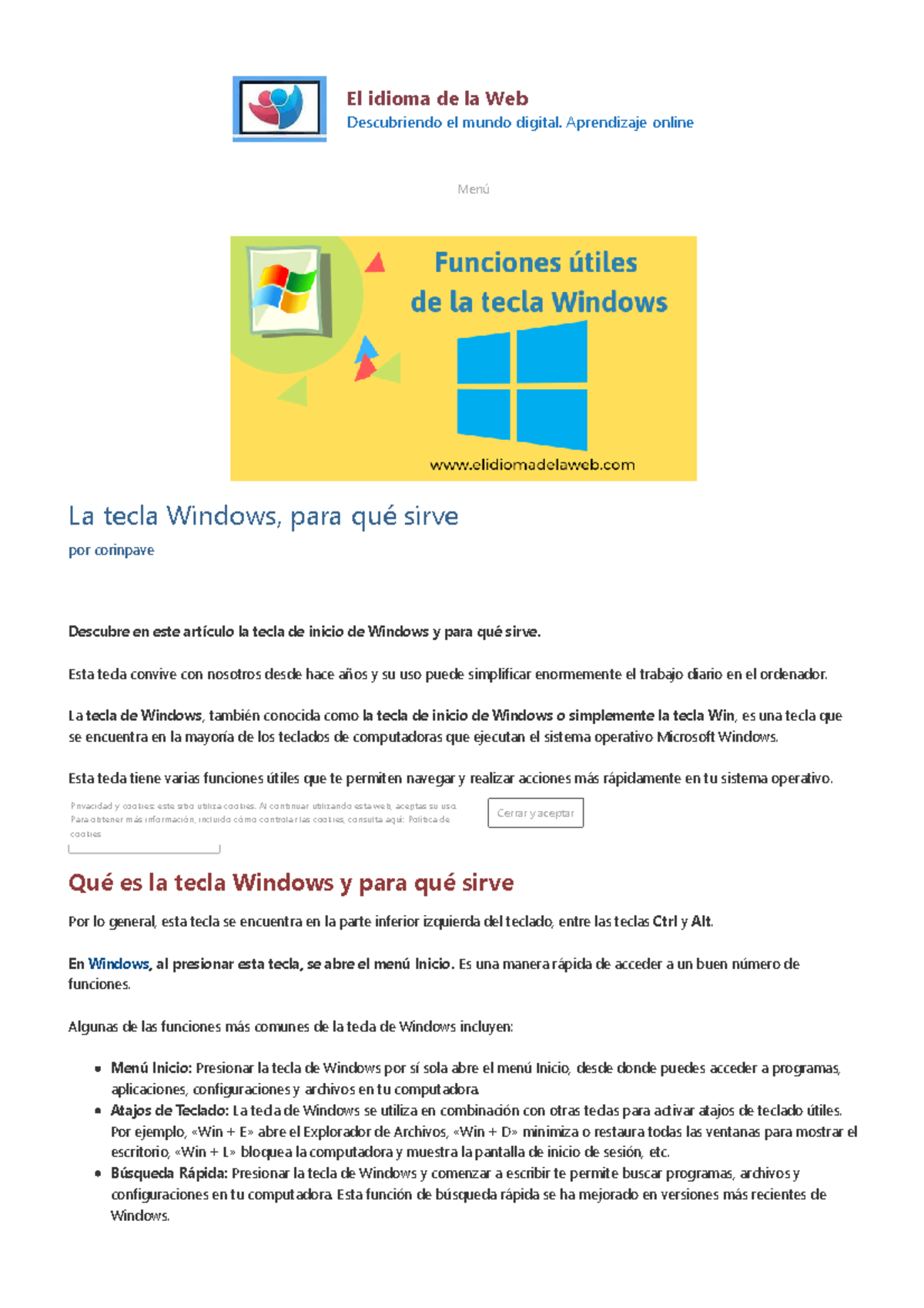 La tecla Windows: Funciones y Atajos Esenciales - Studocu