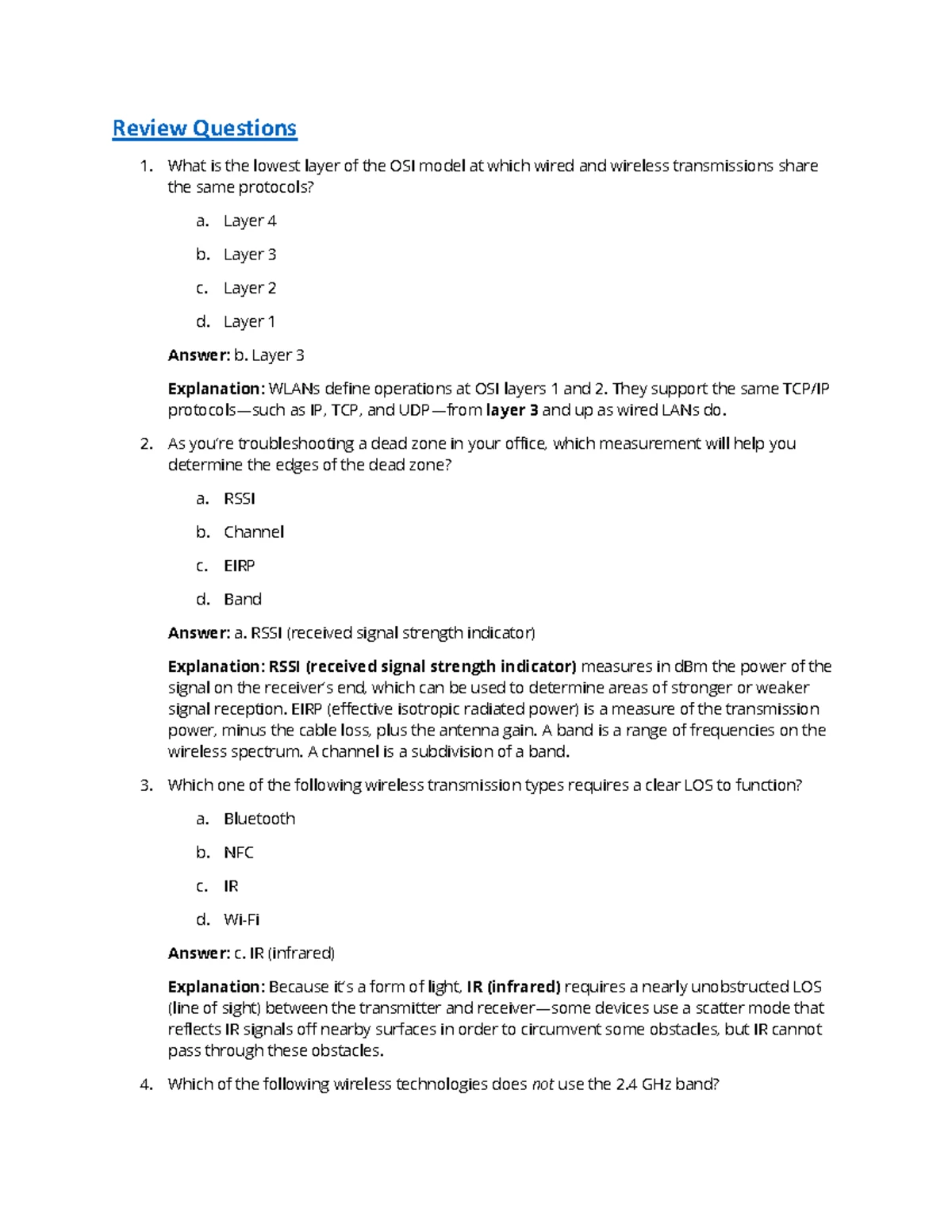 Chapter 10 - End of Chapter Review Questions - Review Questions Your ...