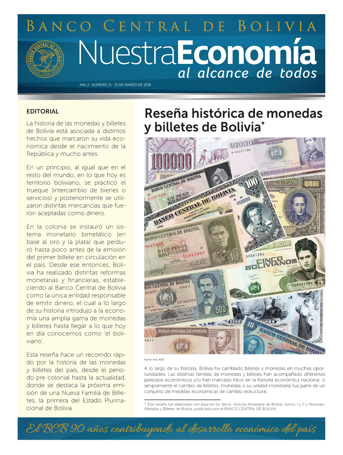 Boletín BCB N° 13: Historia Monetaria de Bolivia y Reformas - Studocu