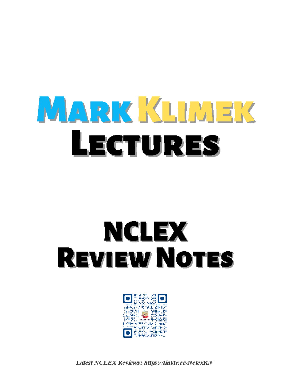Mark Klimek NCLEX Lecture 1: Acid-Base Balance & Ventilators - Studocu