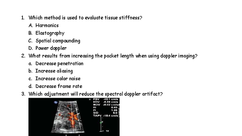 SPI Review Exam - Mock Exam for Sonography Principles and ...