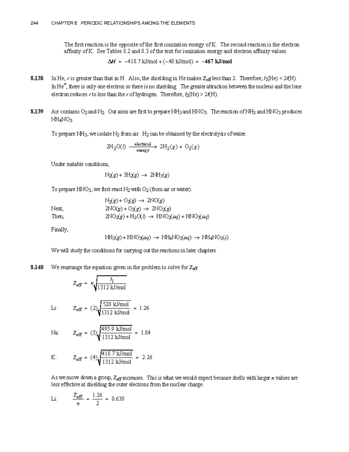 244 CHAPTER 8: PERIODIC RELATIONSHIPS IN ELEMENTS - CHEM 10th Ed. - Studocu
