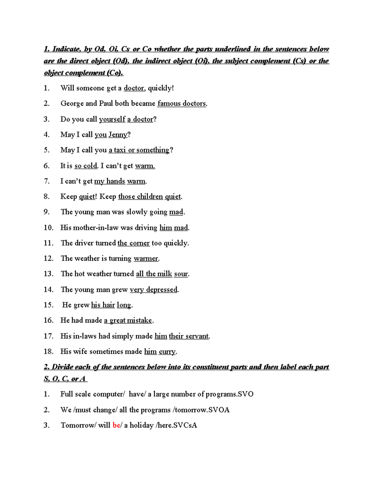 Assignment 5: Identifying Sentence Structures and Functions in Grammar ...