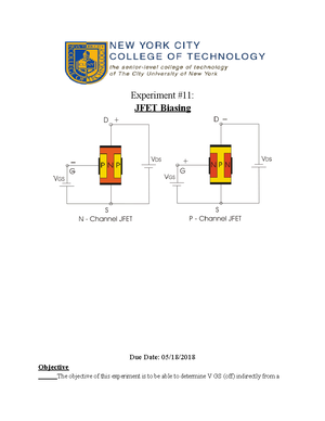 EMT 1255 - Experiment #7 Biasing - Experiment Bipolar Transistor ...