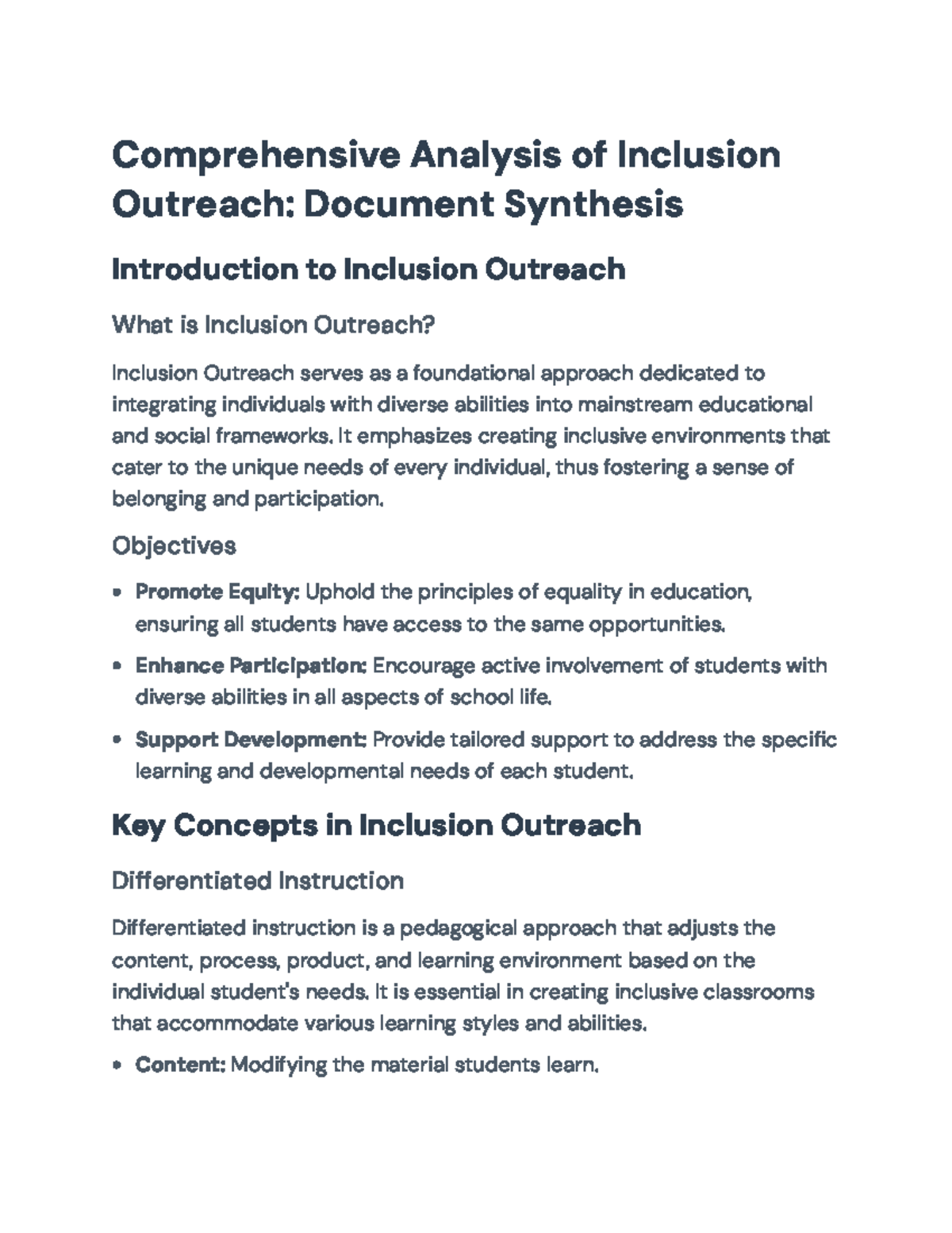 Strategies for Inclusion Outreach: Comprehensive Educational Analysis ...