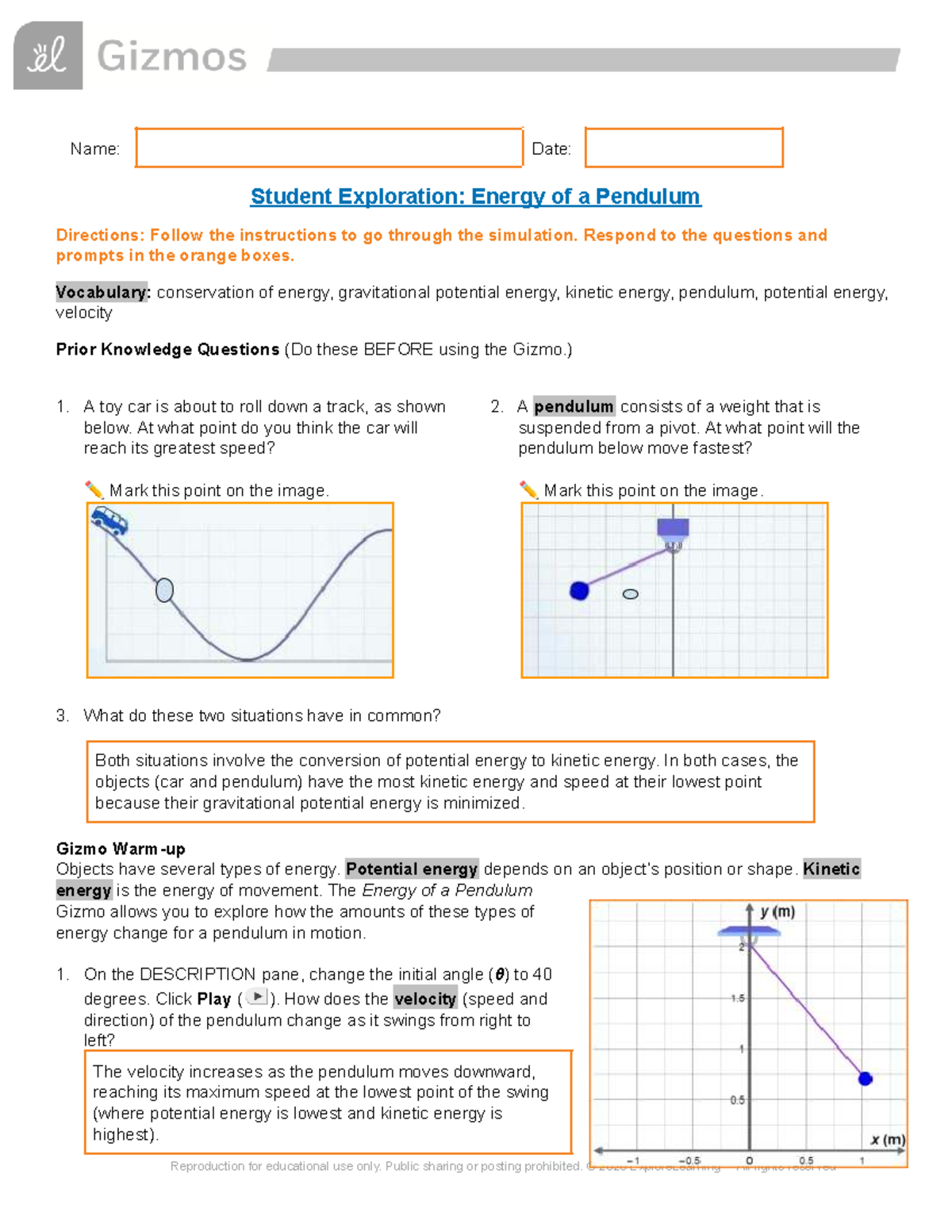 Copy of PHYS 101: Pendulum Lab Exploration and Energy Analysis - Studocu