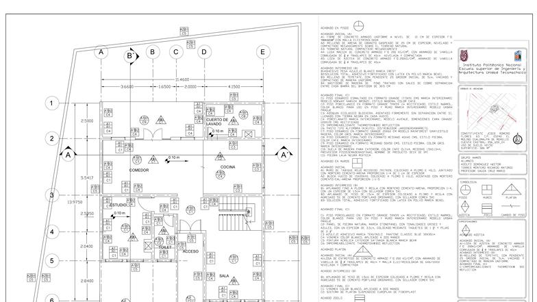 Proyecto ejecutivo I planos de acabados-Layout 1 - A B C D E 2 3 5 6 1 ...