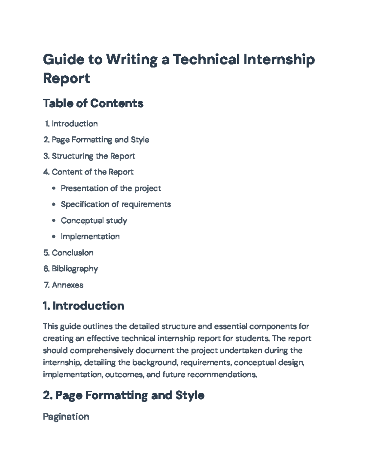 Technical Internship Report Writing Guide - Guide to Writing a ...