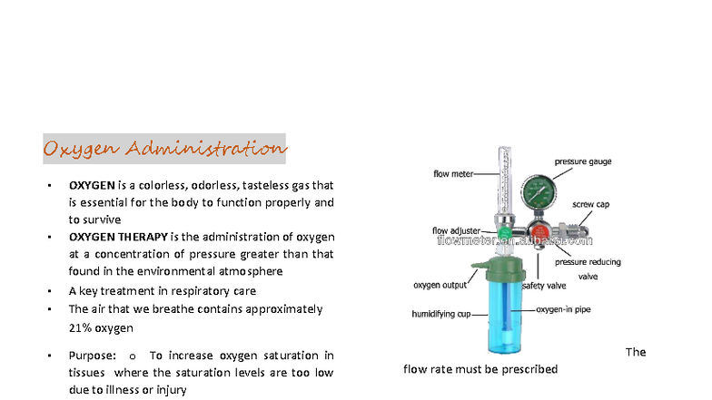 Oxygen Administration Techniques for Respiratory Care - OXYGEN 101 ...