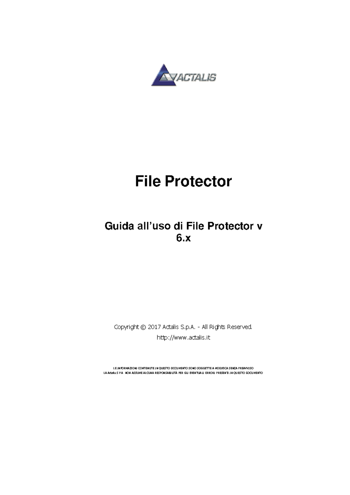Guida all'uso di File Protector 6.x - Manuale Utente e Funzionalità ...