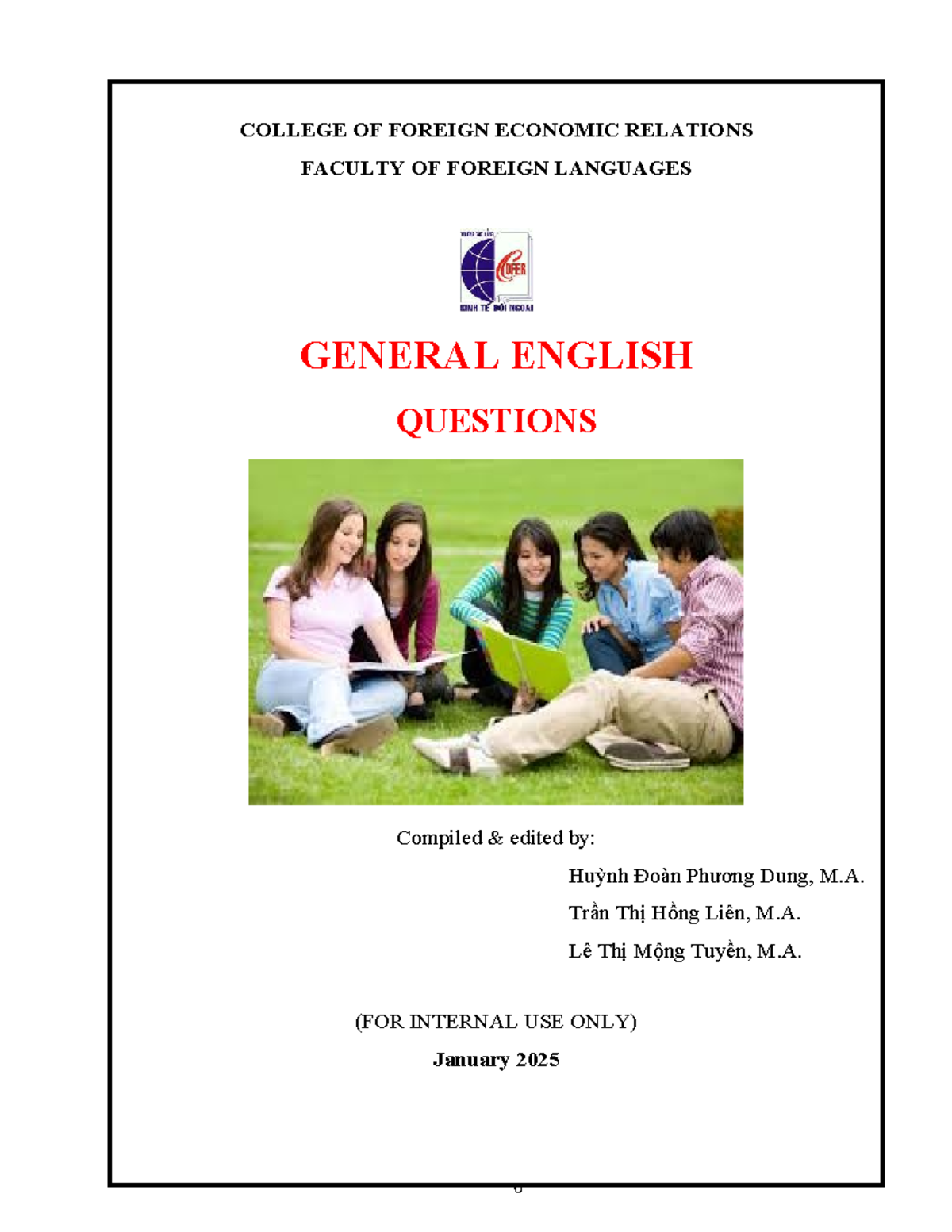 General English Questions - Set 2 (FOR INTERNAL USE ONLY) - Studocu