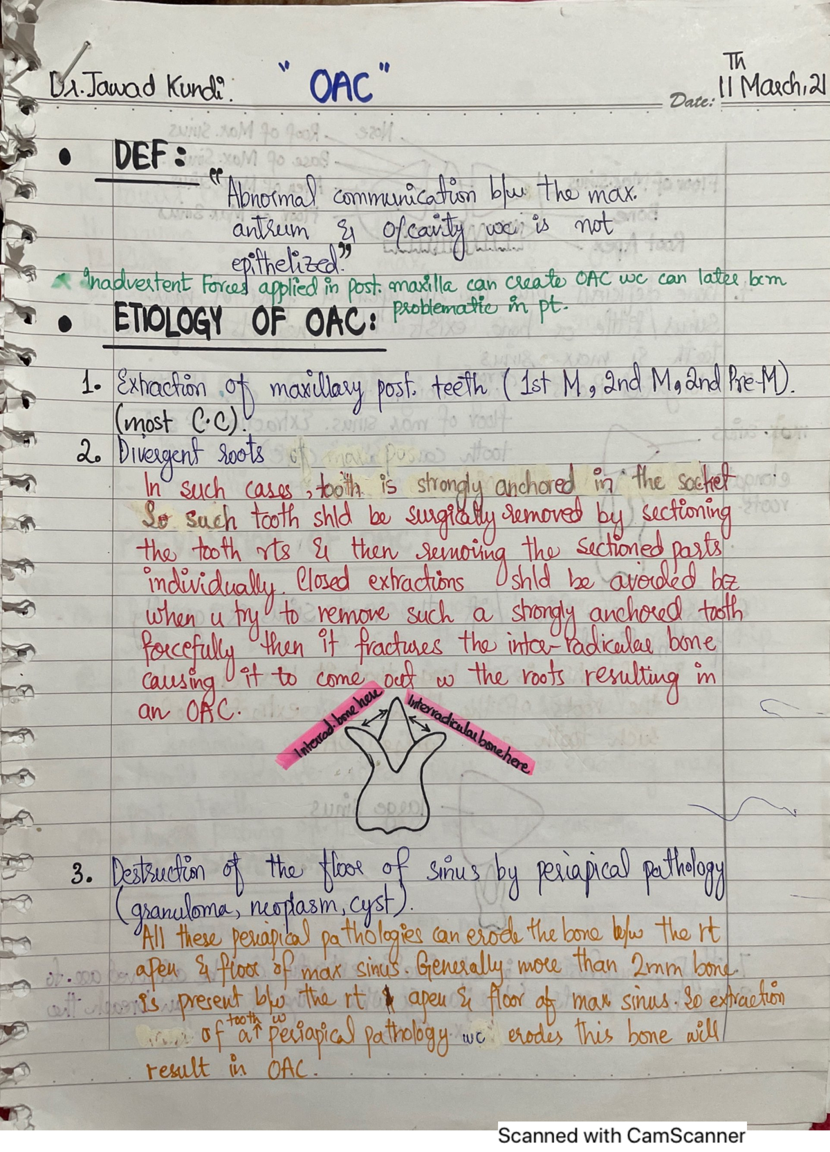 Final Exam Notes on Oroantral Communication (OAC) - DEF 2021 - Studocu