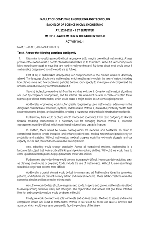 ASA Plane Frame - Formulas - Civil Engineering - Studocu
