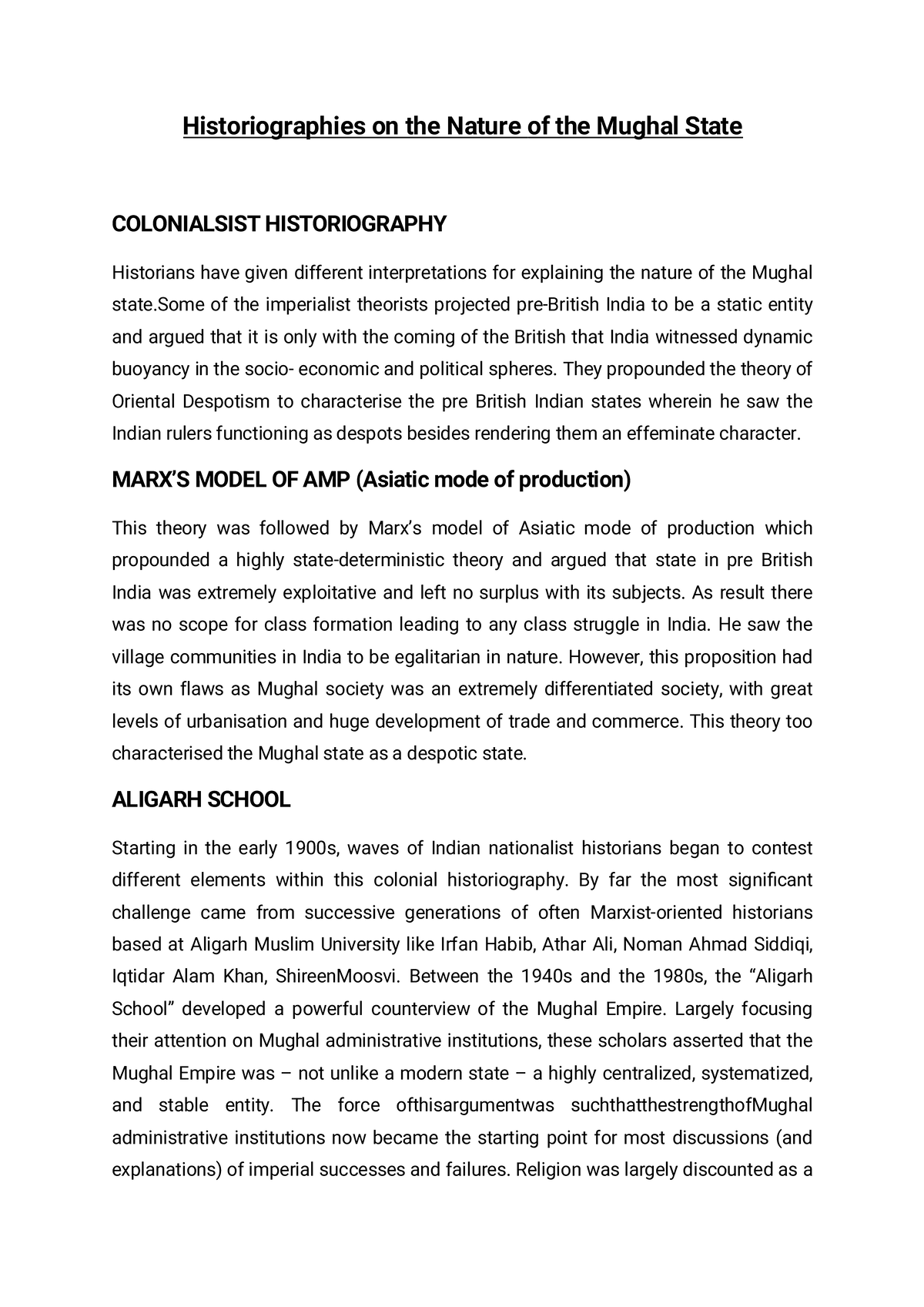 1588137348 Hs(H)-II-Historiographies on the Nature of the Mughal State ...