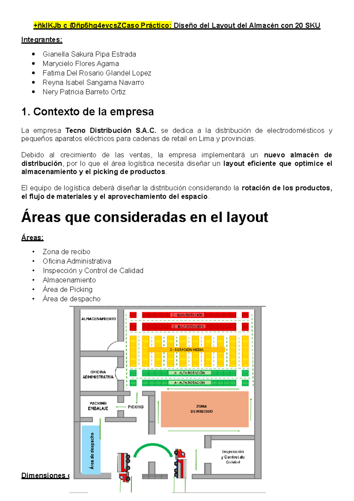 Caso Práctico: Diseño de Layout de Almacén para 20 SKU - Studocu
