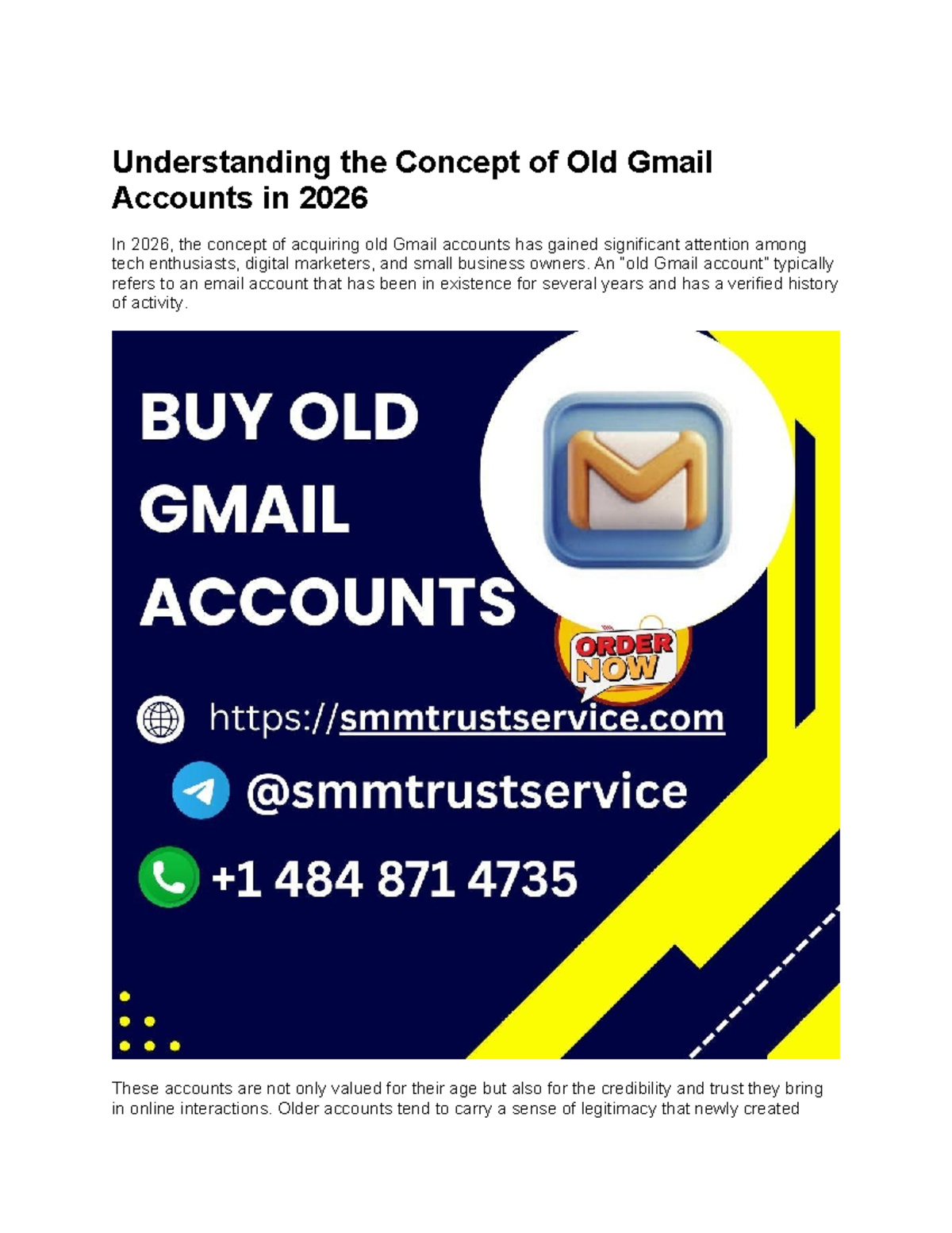 Buying Old Gmail Accounts in 2026: A Guide to Verified, Aged Accounts ...