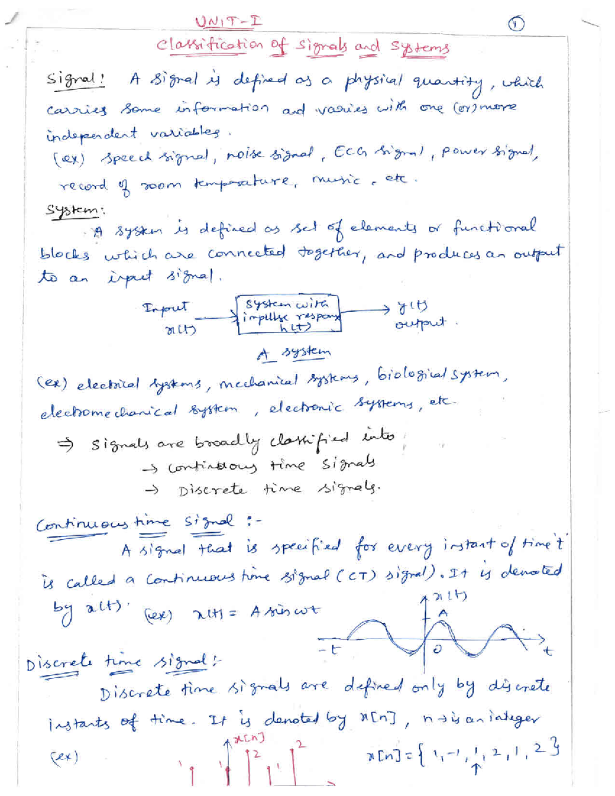 EE8591 DSP Notes: Classification of Signals and Systems - Studocu