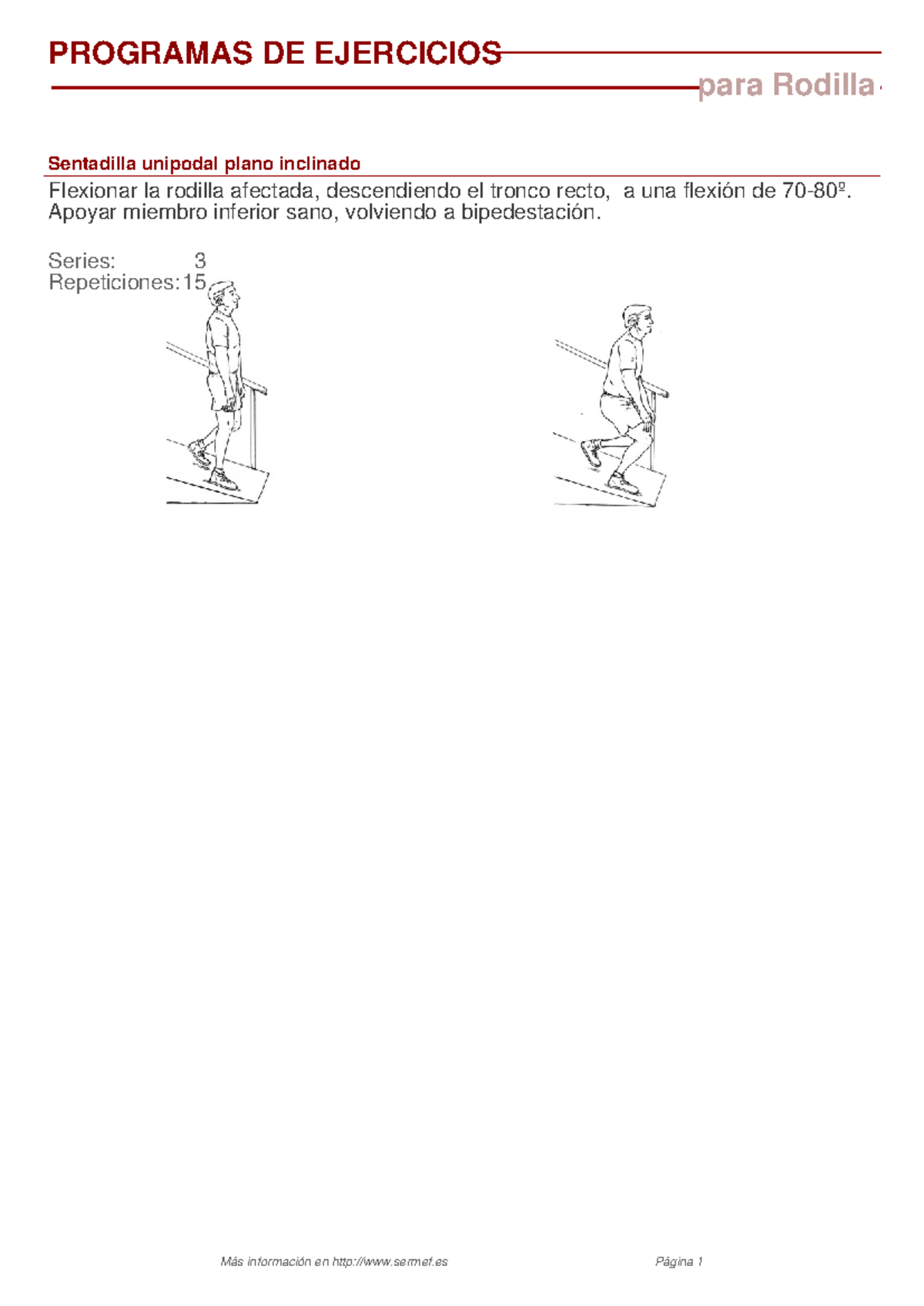 Sentadilla unipodal - REHABILITACION RODILLA - Rehabilitación Neuro ...