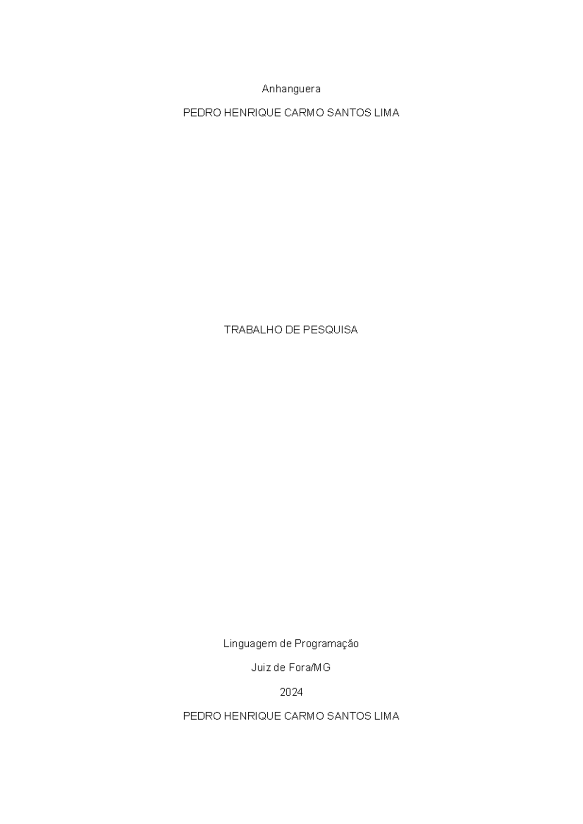 Trabalho de Pesquisa: Linguagem de Programação Python - U.C. 2024 - Studocu
