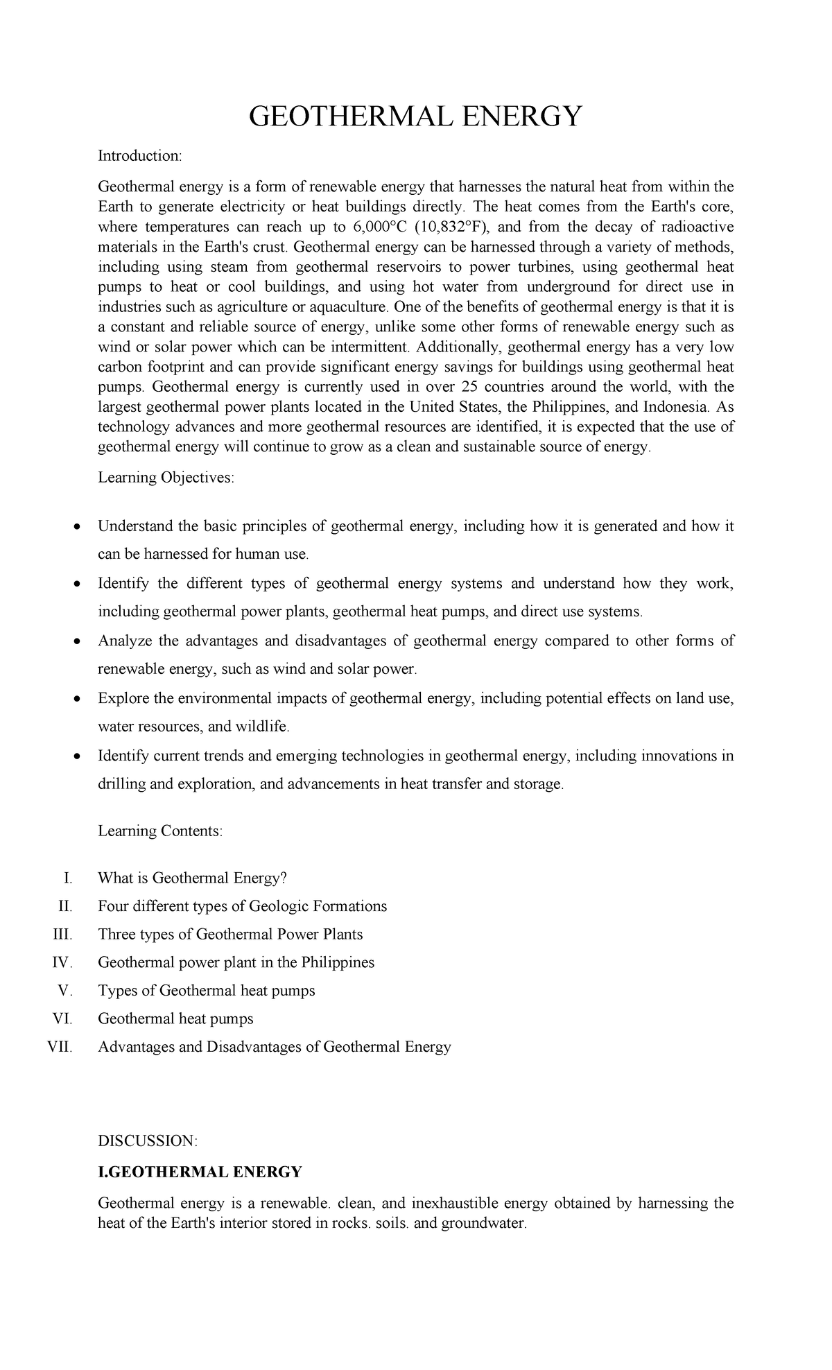 GE 101: Geothermal Energy Overview and Applications in Renewable ...