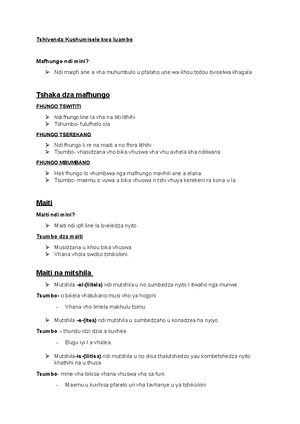 Tshivenda HOME Language - Study Guide Via Afrika Tshivenḓa Luambo lwa ...