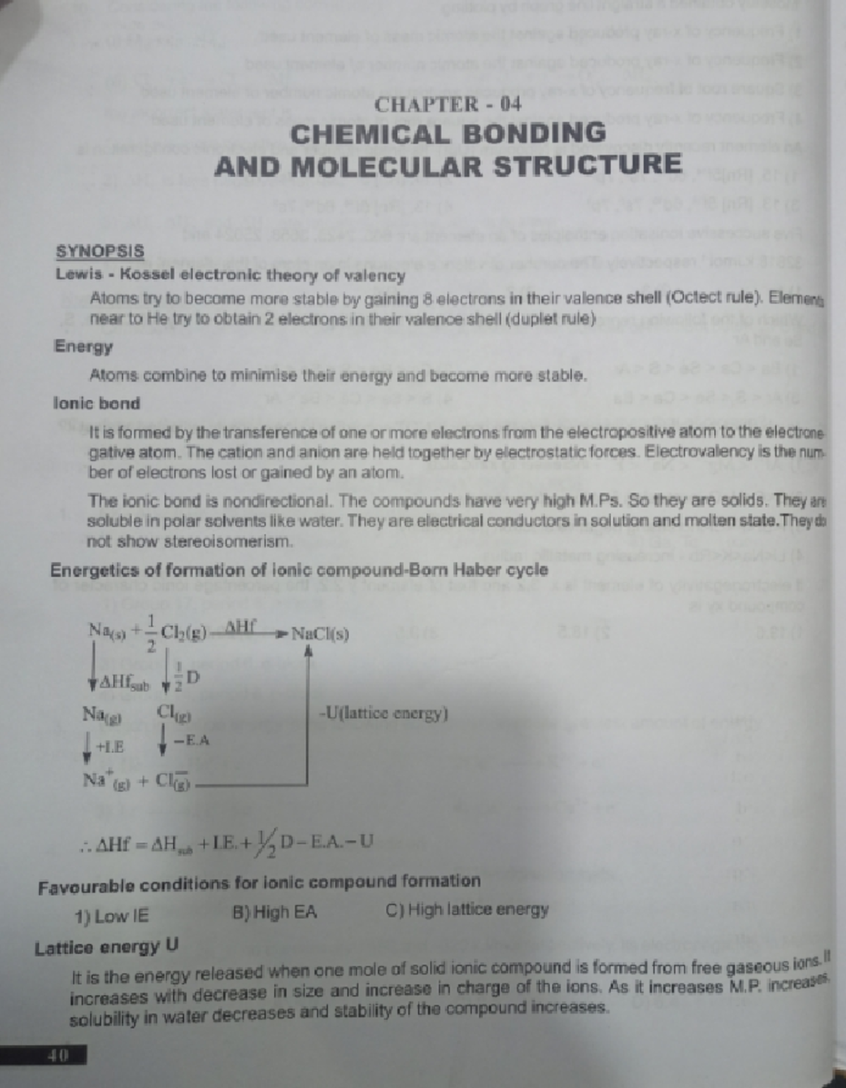 Chemical Bonding & Molecular Structure Overview - Studocu
