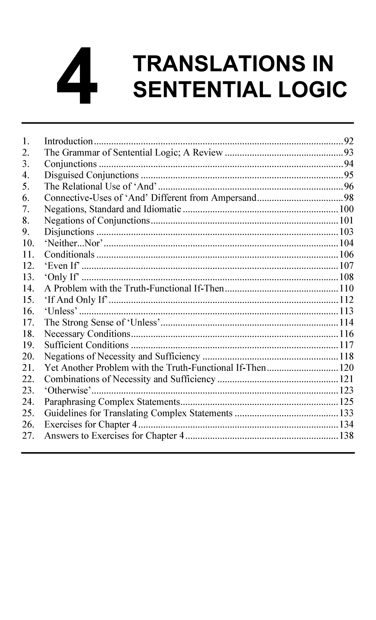 Translations in Sentential Logic: Exercises & Solutions (Course Code ...