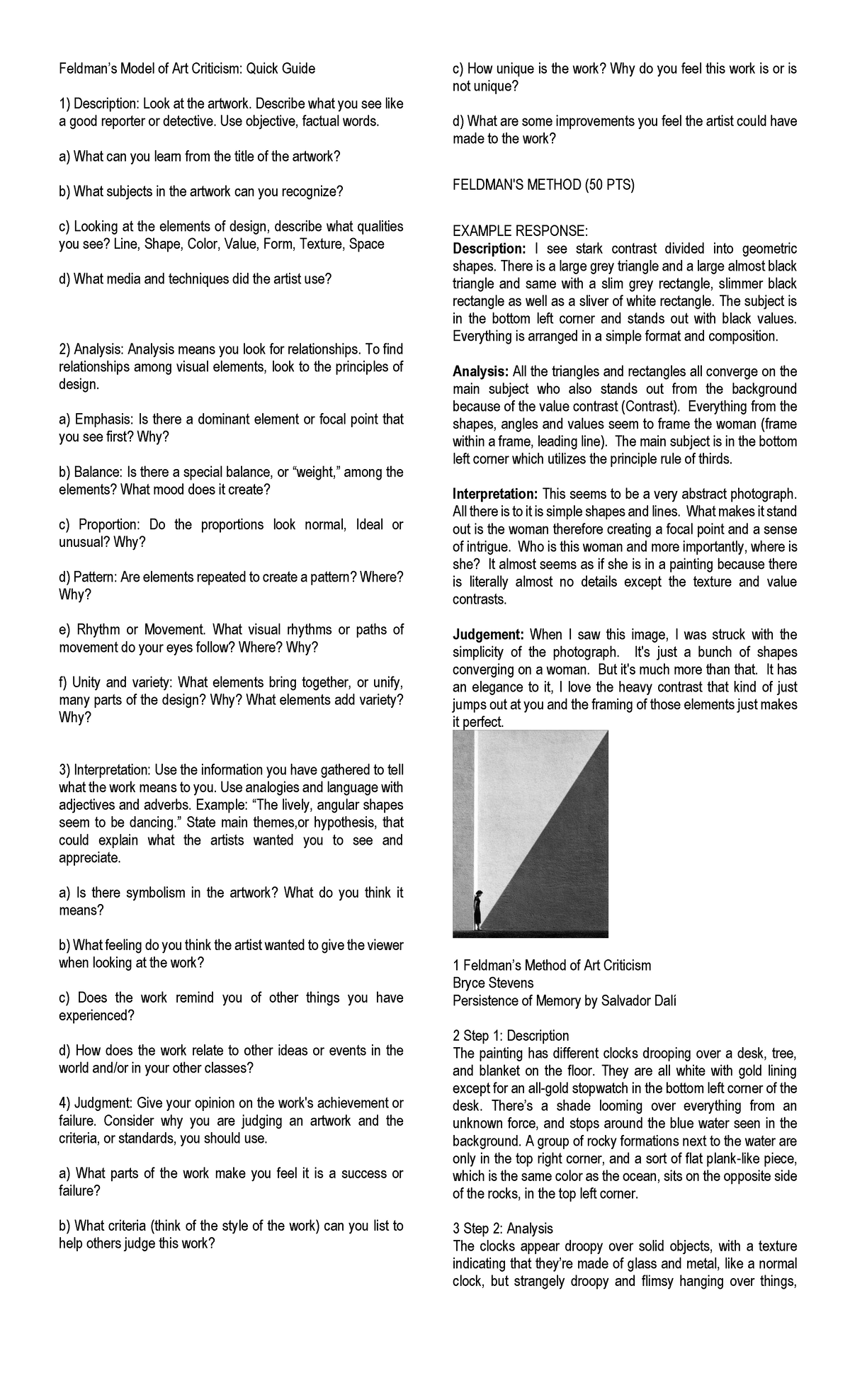 ART 101: Art Criticism Methodology and Analysis Guide - Studocu
