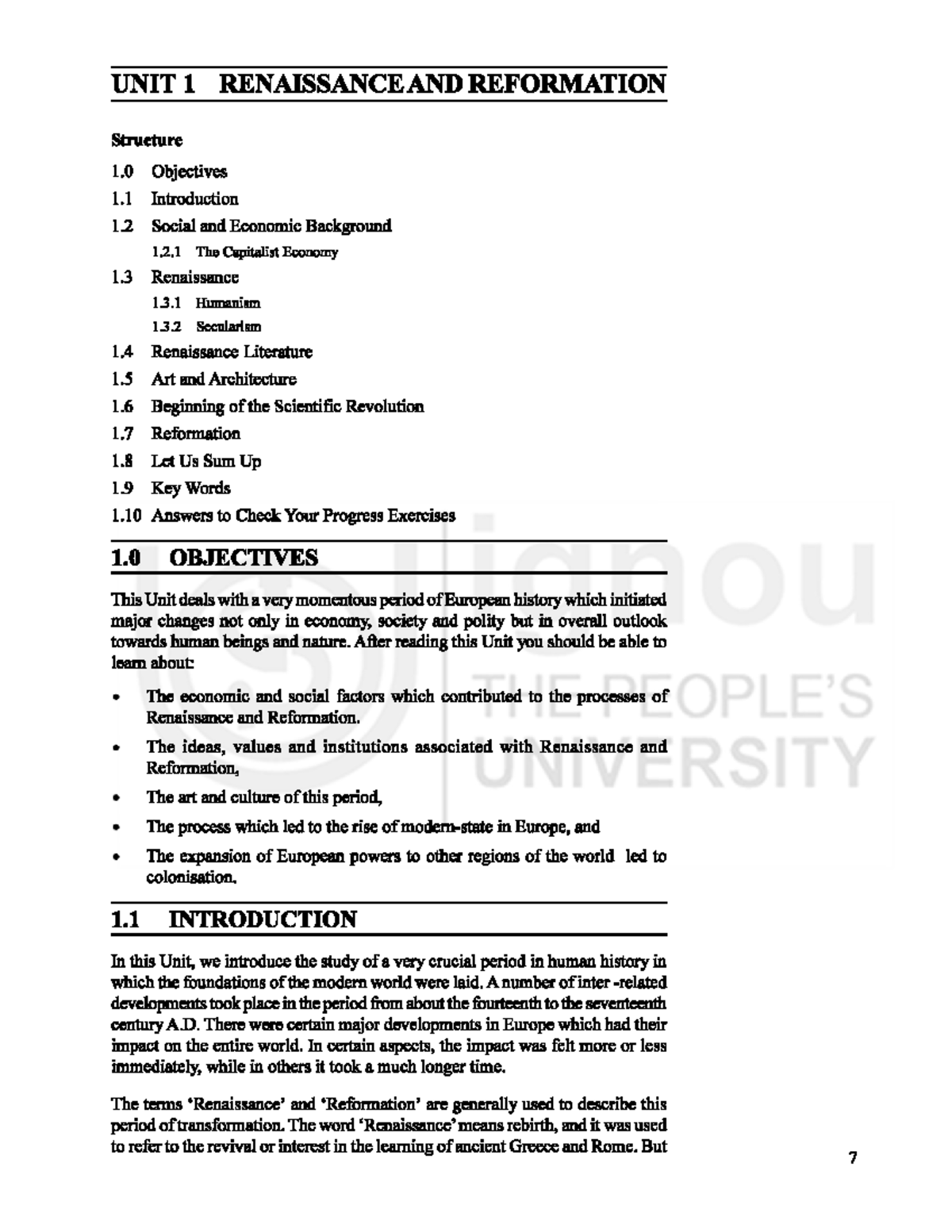 UNIT 1: RENAISSANCE AND REFORMATION - Key Concepts and Developments ...