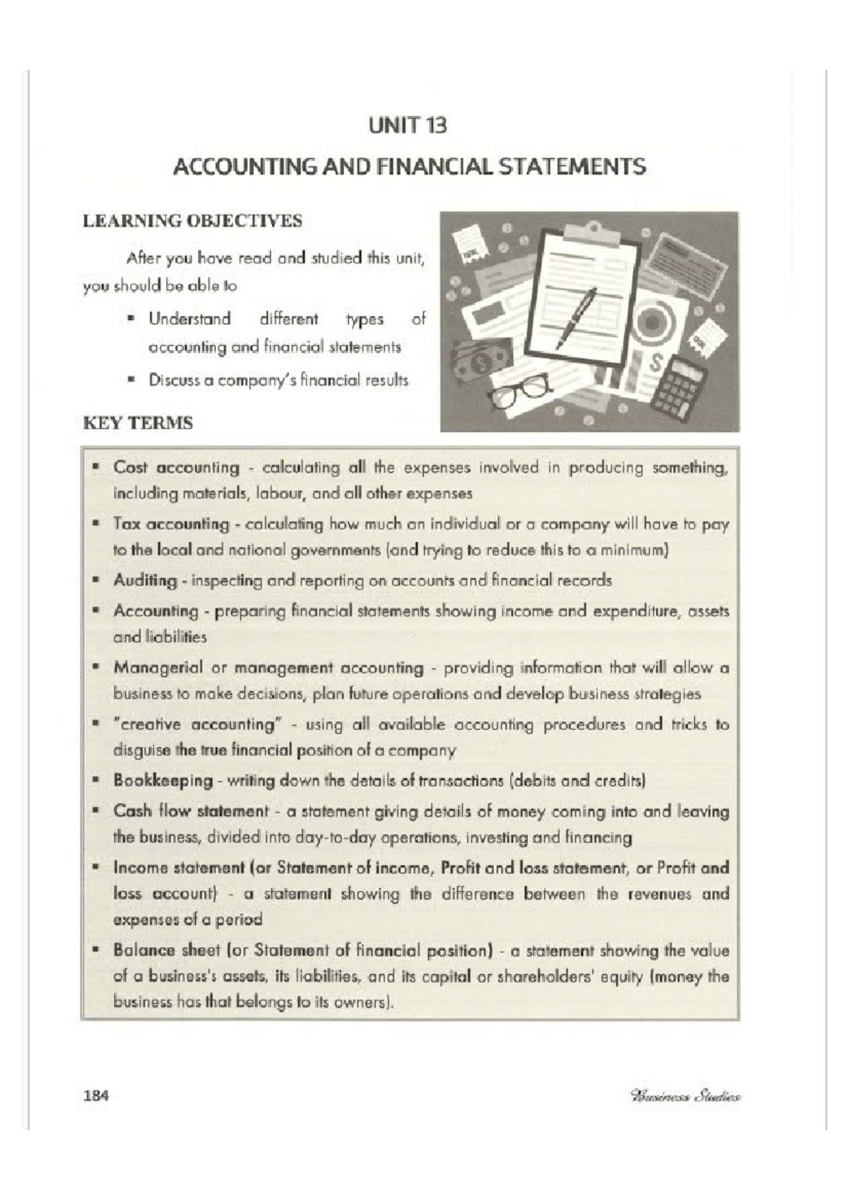 U13 - Unit 13: Understanding Accounting & Financial Statements - Studocu
