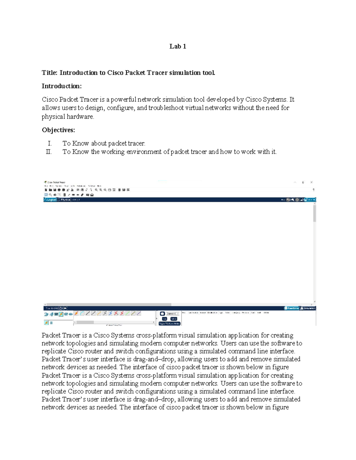 Computer Networking Lab: Cisco Packet Tracer & Server Configurations - Studocu