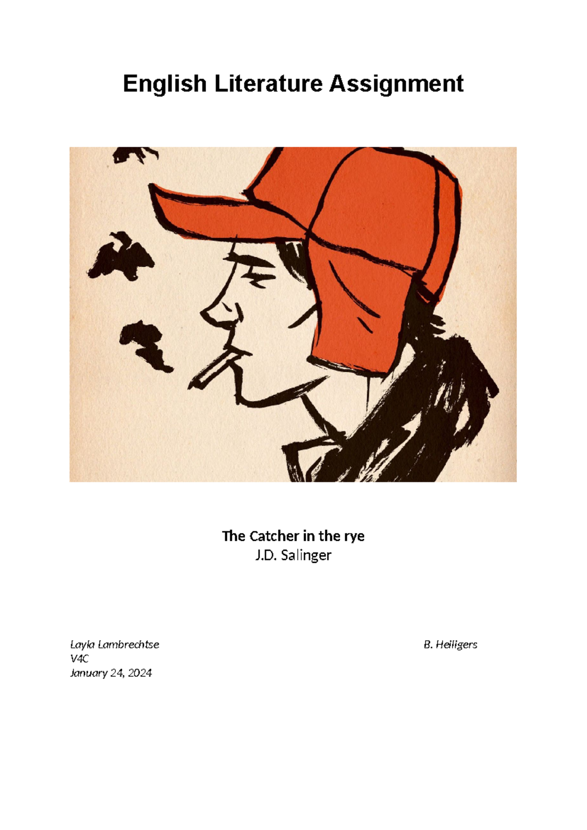 English Literature Assignment: The Catcher in the Rye Review V4C ...