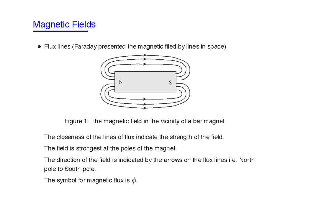 Week1 Lecture 1 Intro-Magnetic circuits - Magnetic Fields Flux lines ...