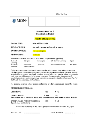 Tutorial 2 solutions - MEC 2403/MAE 2401 Problem Set Q1. An 80-m-long wire of 5-mm diameter is ...