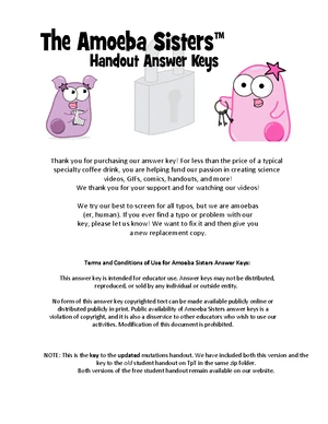 Amoeba Sisters Mutations Updated Answer Key Recap for Educators - Studocu