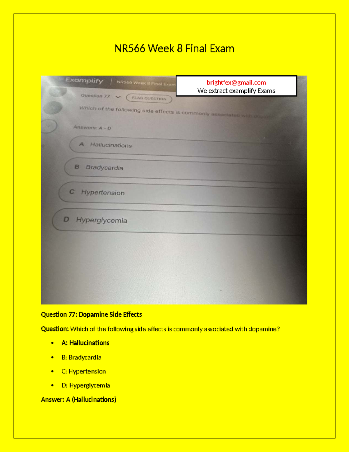NR566 Week 8 Final Exam: Key Questions & Answers - Studocu