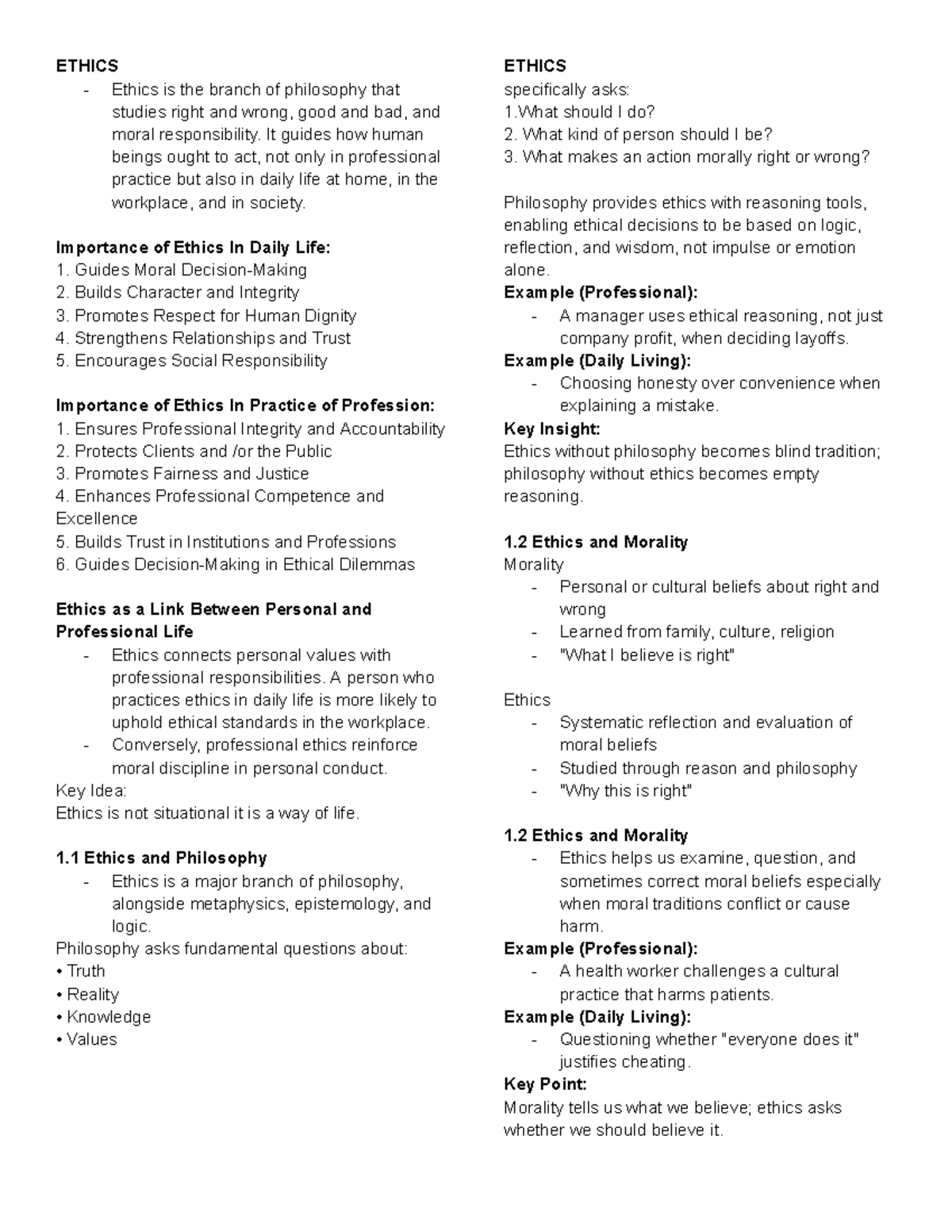 ETHICS 101: Comprehensive Review for Prelims on Ethical Principles ...