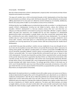 [Solved] Compare methods of assessing recording and monitoring children ...