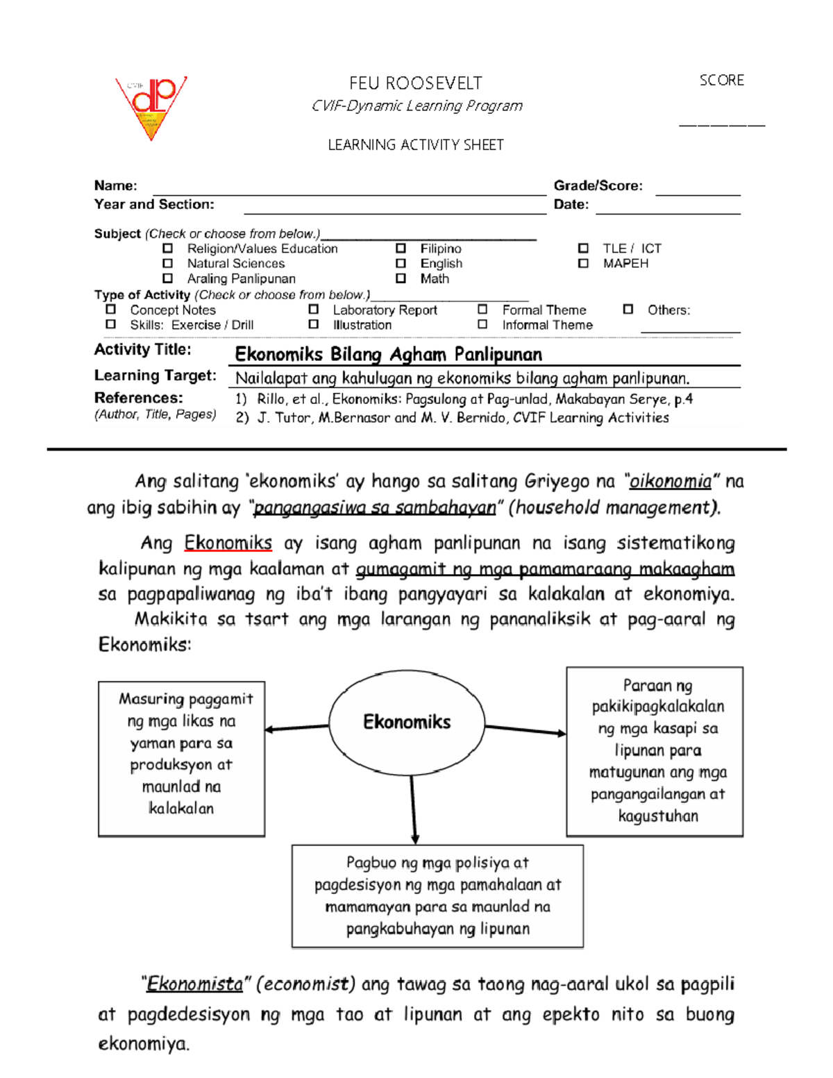 A.P. 9 Learning Activity Sheet No. 1-1 - General Math - FEU ROOSEVELT ...