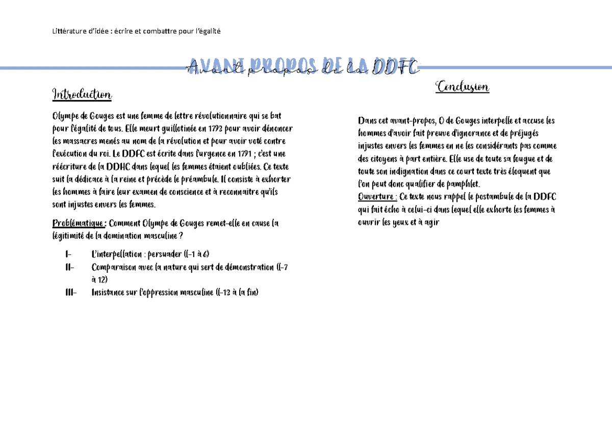 Analyse linéaire : La défense des femmes dans Le Mariage de Figaro ...
