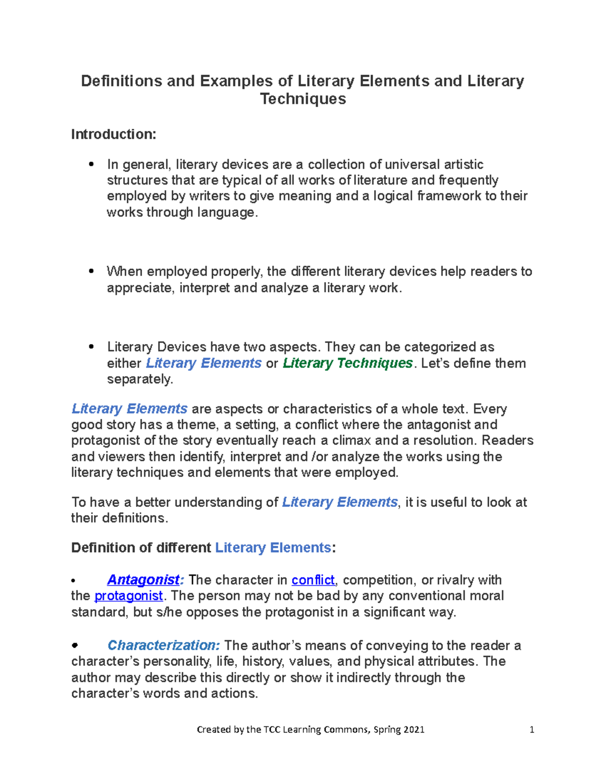 Literary-Devices-docx - Definitions and Examples of Literary Elements ...