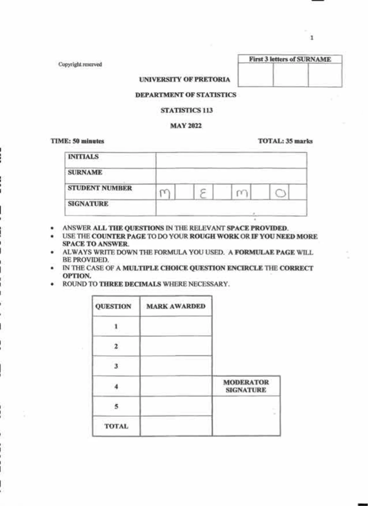 STK113 - Tutorial 3: Differentiation Preparation Worksheet 2025 - Studocu
