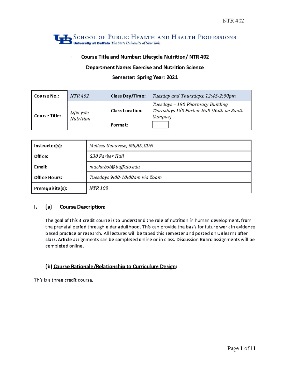 NTR 402 Lifecycle Nutrition Lecture Materials - Spring 2021 - Studocu