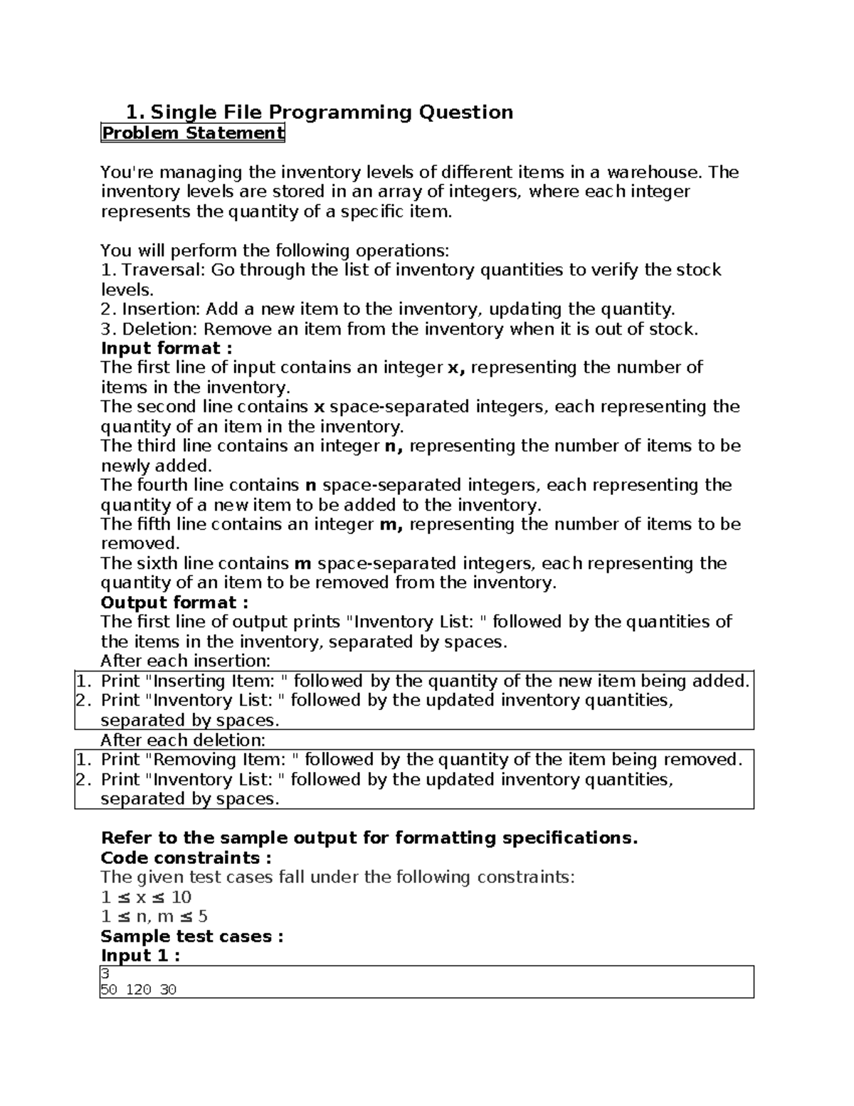 Final Exam Sample Problems & Answers (CS101) - Studocu