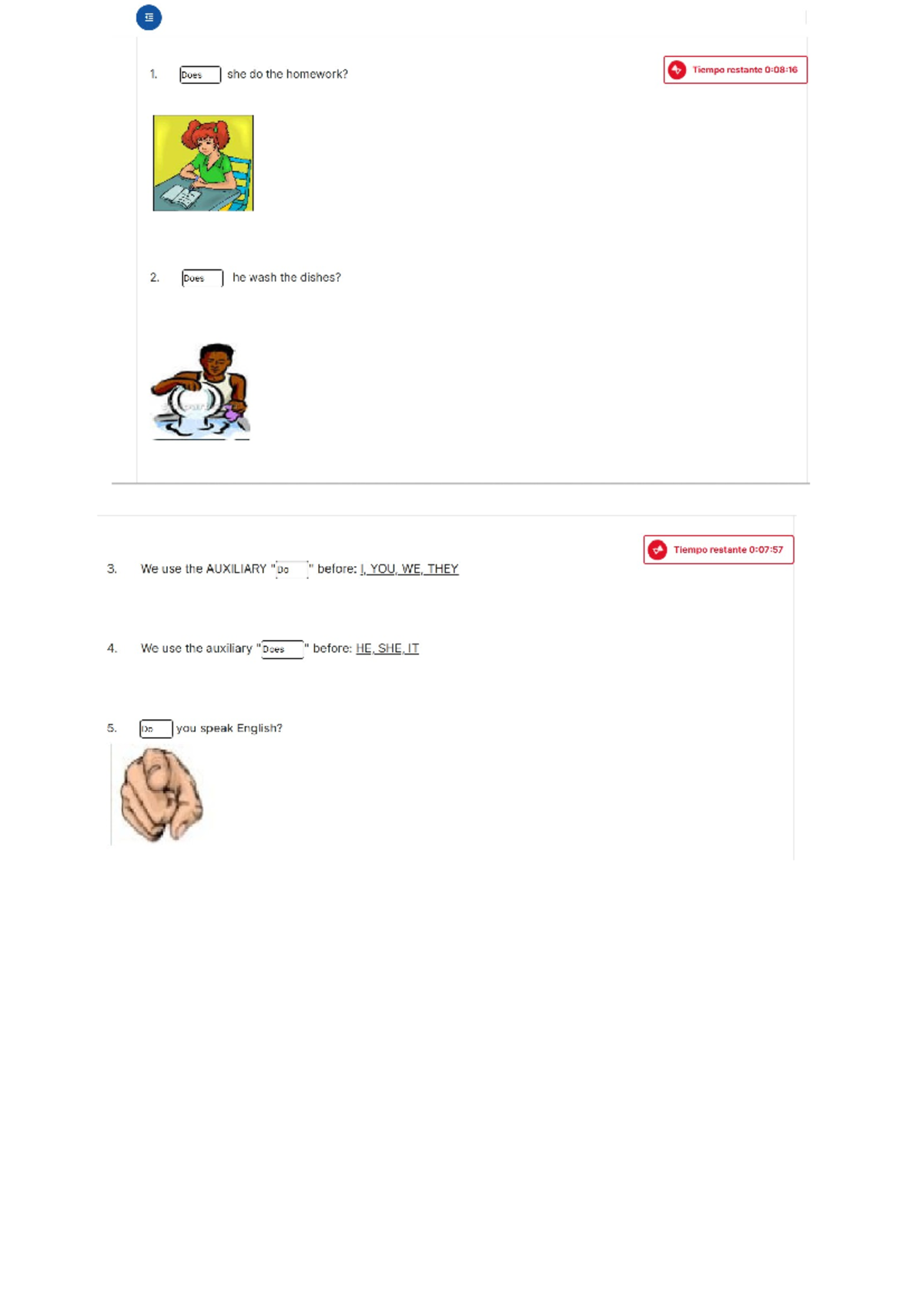 Actividad 21: Ejercicios sobre el Presente Simple y Auxiliares - Studocu