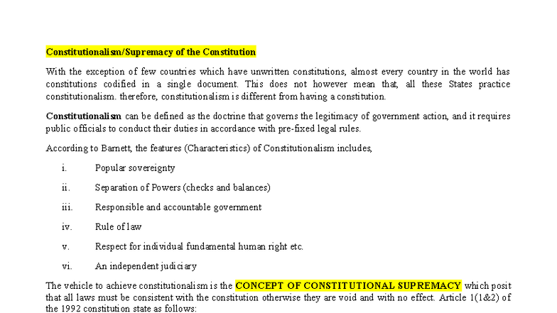 Constitutional Note on Ghana's 1992 Constitution: Principles & Cases ...