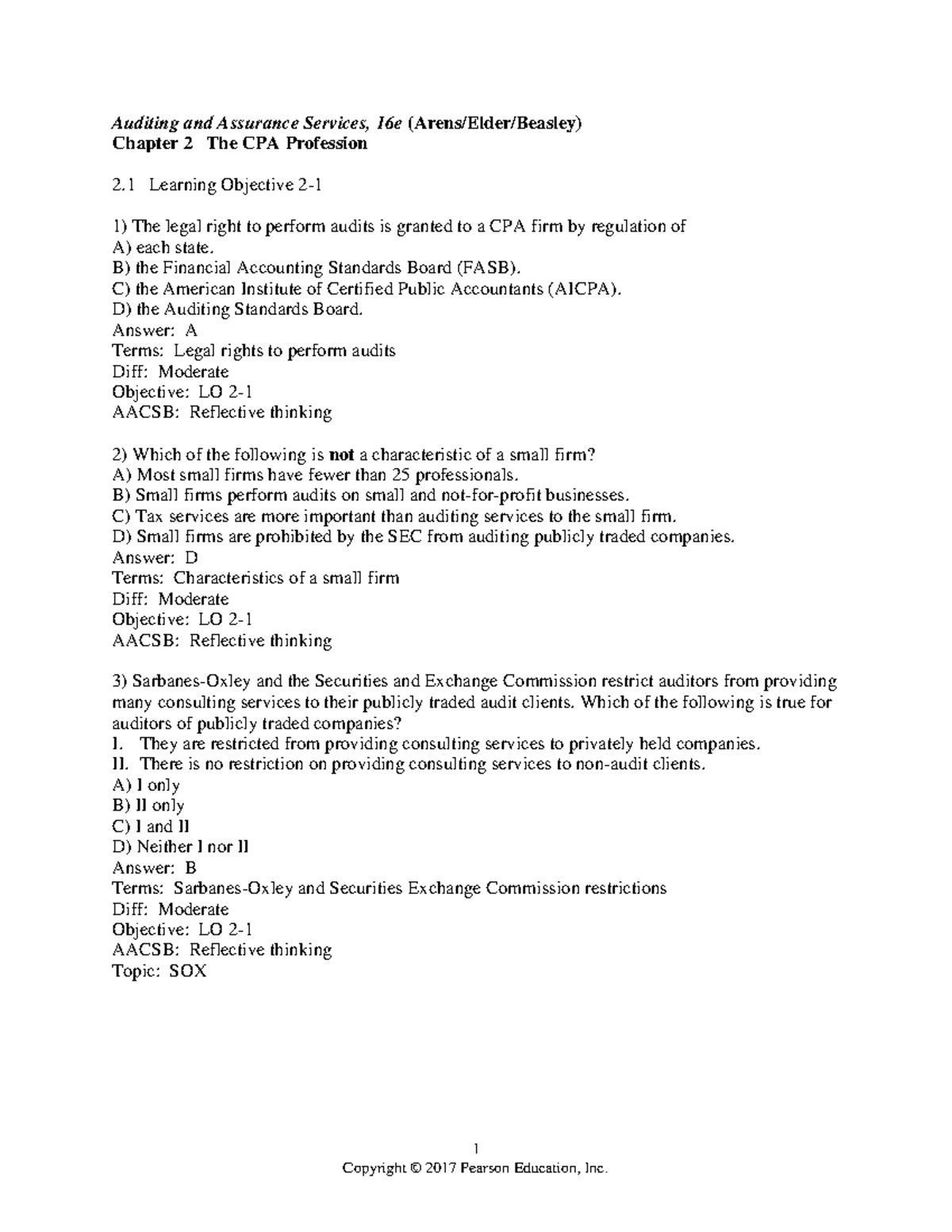 Chapter 02 - CPA Profession Insights and Revision Notes - Studocu
