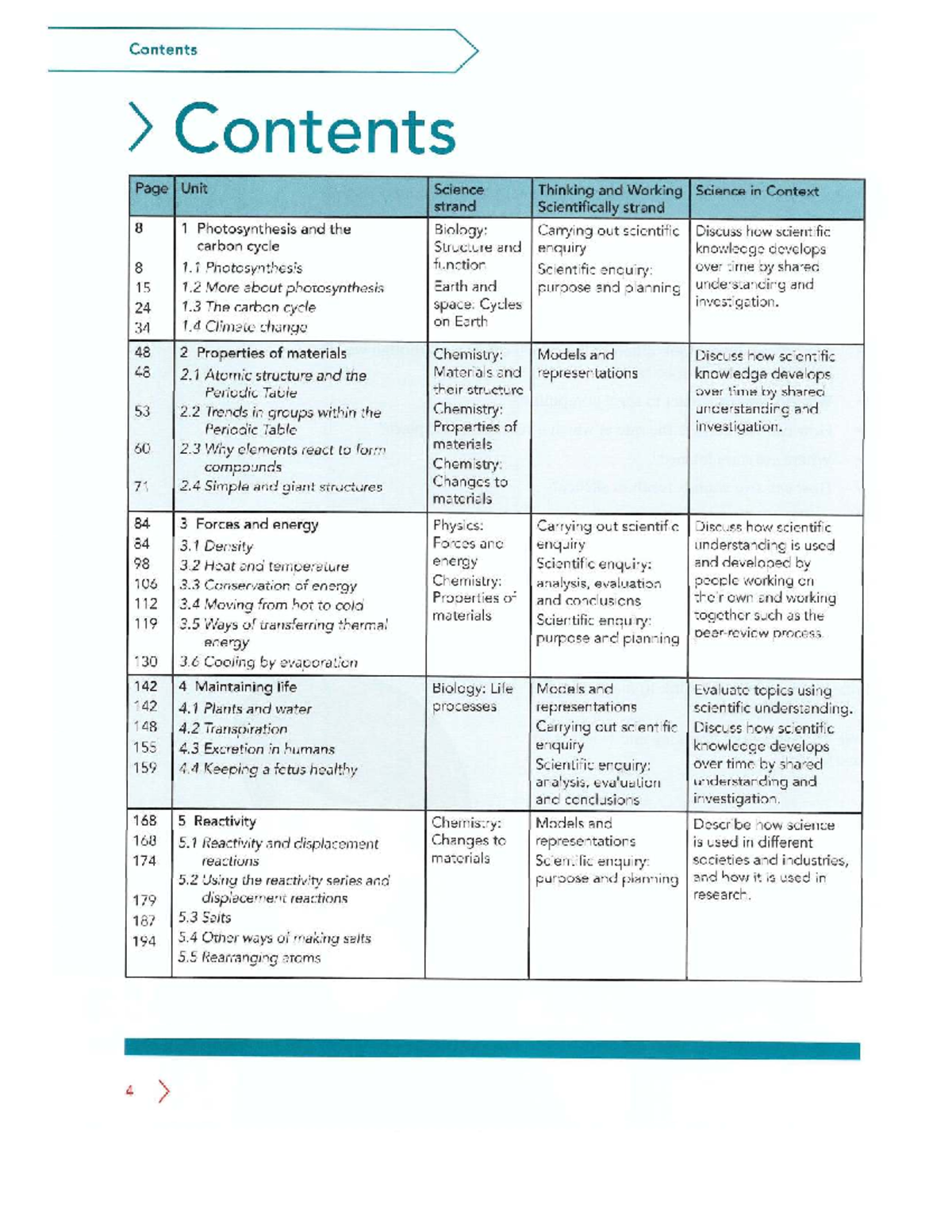 Year 9 Science: Comprehensive Unit Overview and Key Concepts - Studocu