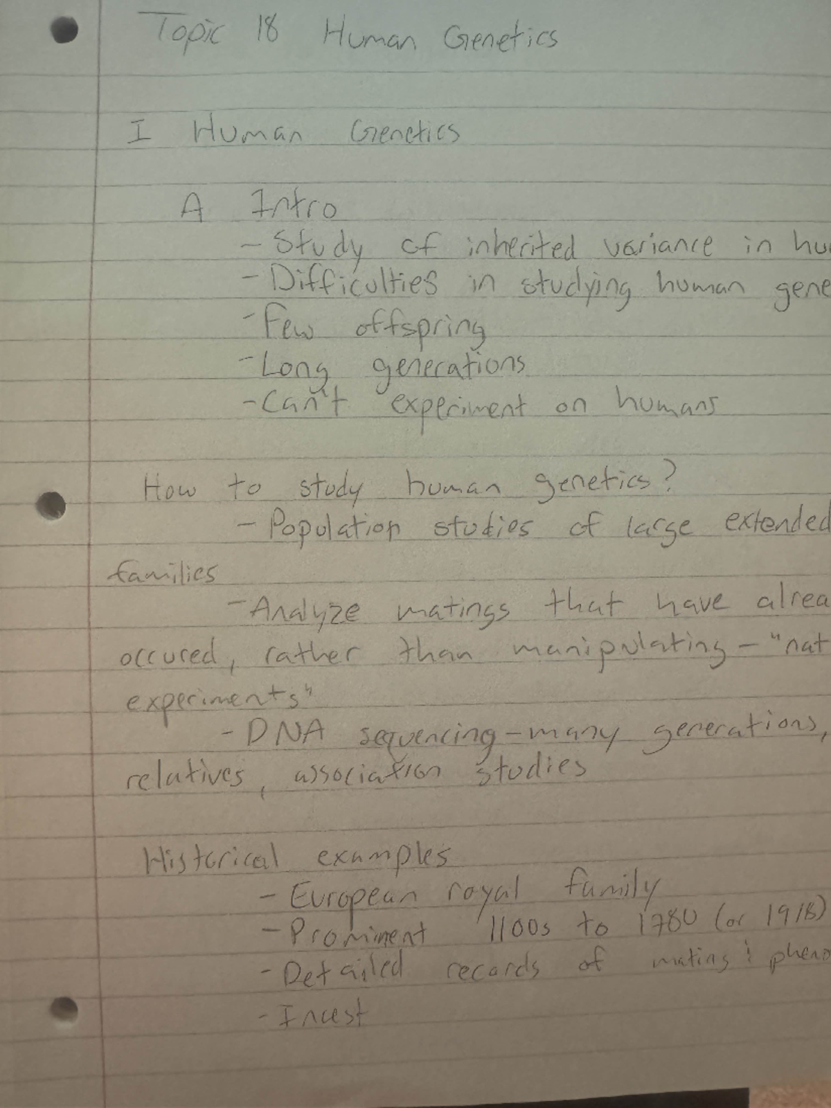 topic 18 human genetics - 01:119:115 - Topic 18 Human Genetics I Human ...