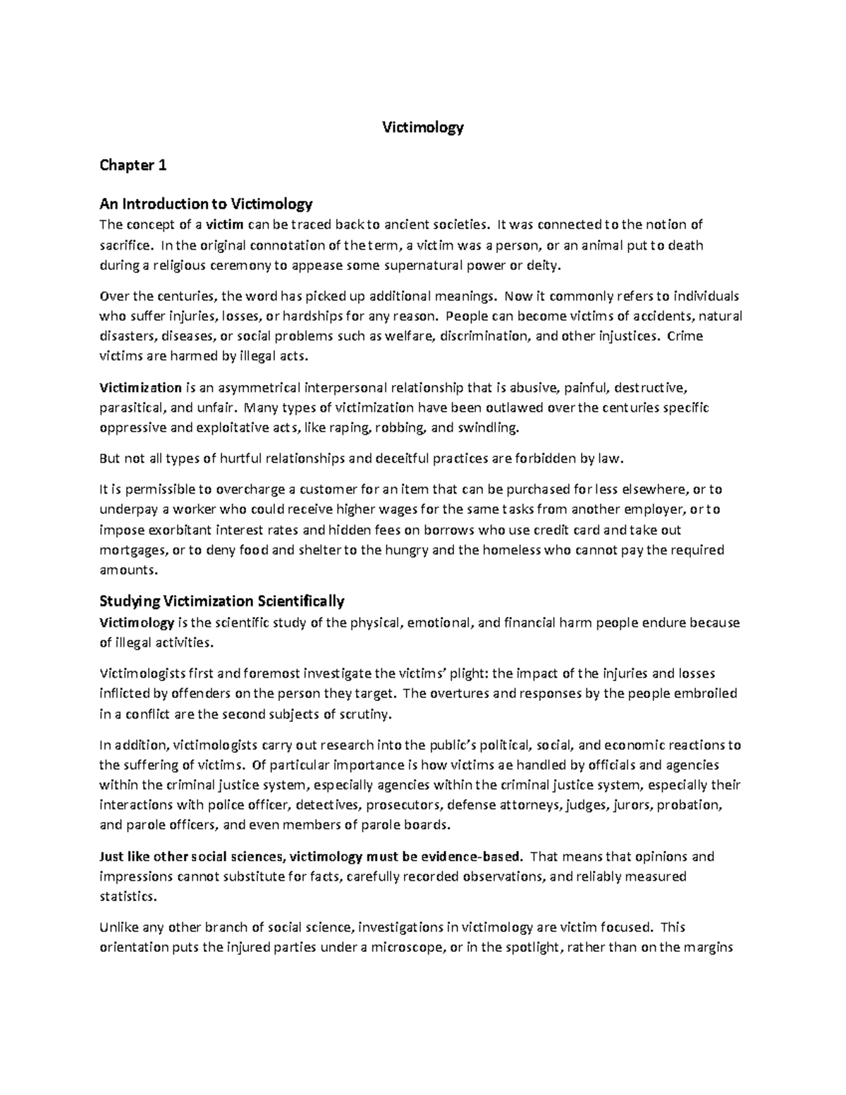 Introduction to Victimology: Analyzing the Impact on Crime Victims ...
